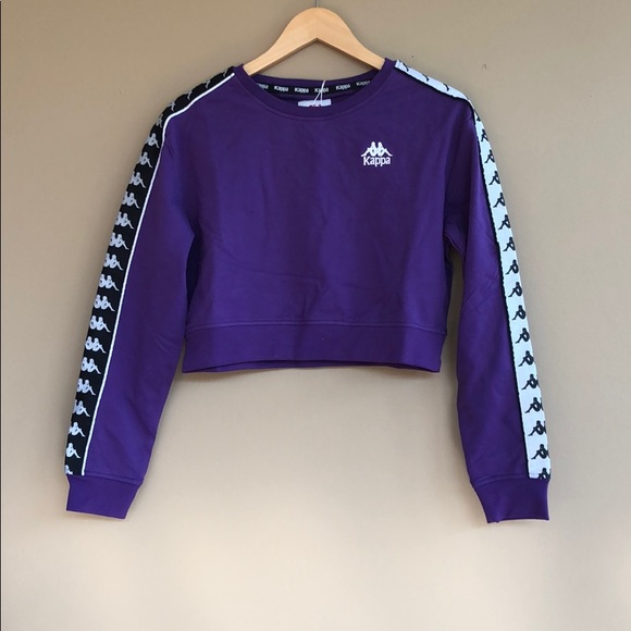 Kappa | Tops | New Kappa Banda Cropped Sweatshirt Purple Med | Poshmark